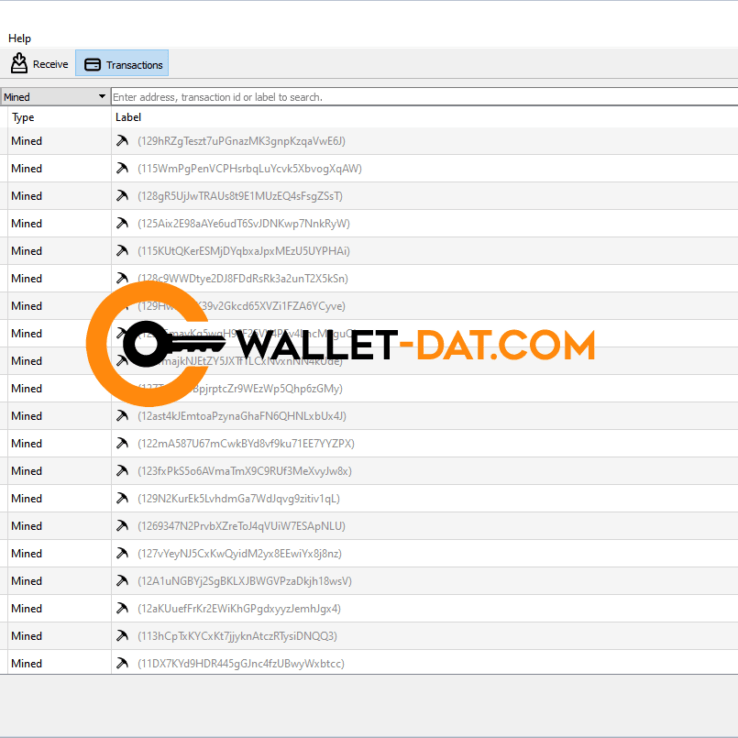 12600 ₿ - Wallet.dat files for BTC & Altcoins